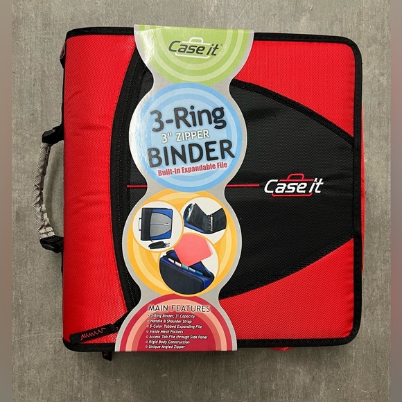 Case It | Office | Case It 3 Ring 3 Binder Red New | Poshmark
